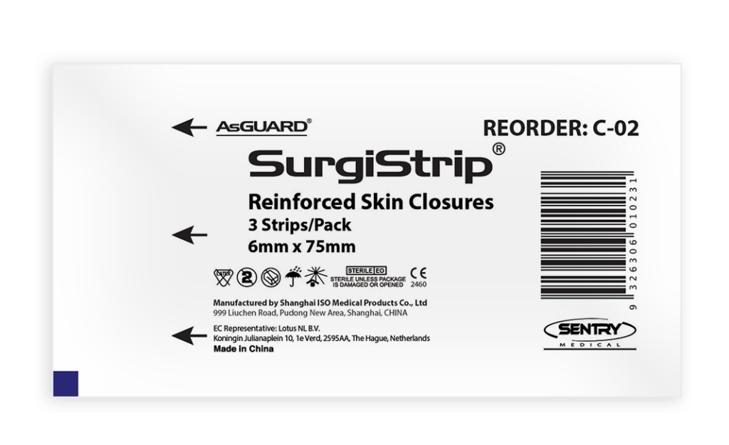 Skin Closures - 6mm x 75mm - 3 Strips/Pack - Surgistrip | BeMed